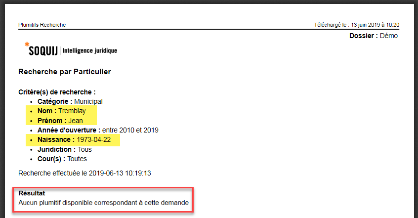 Améliorations aux Plumitifs et au Portail | SOQUIJ