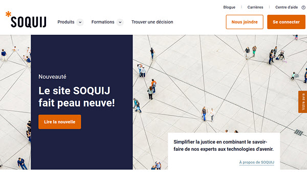 Le site de SOQUIJ fait peau neuve! | SOQUIJ